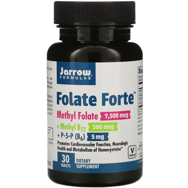 Отзывы (69) Folate Forte, Methyl Folate + Methyl B12 + P-5-P,30 Tablets ...