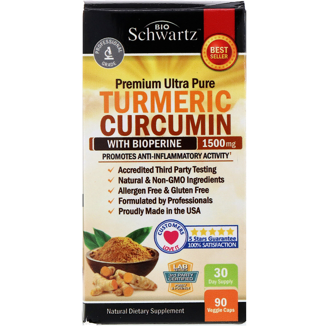 Отзывы (175) Premium Ultra Pure Turmeric Curcumin with Bioperine, 1500 ...